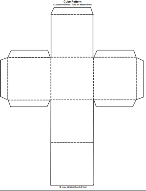 Free Printable Cube Pattern or Template - A to Z Teacher Stuff