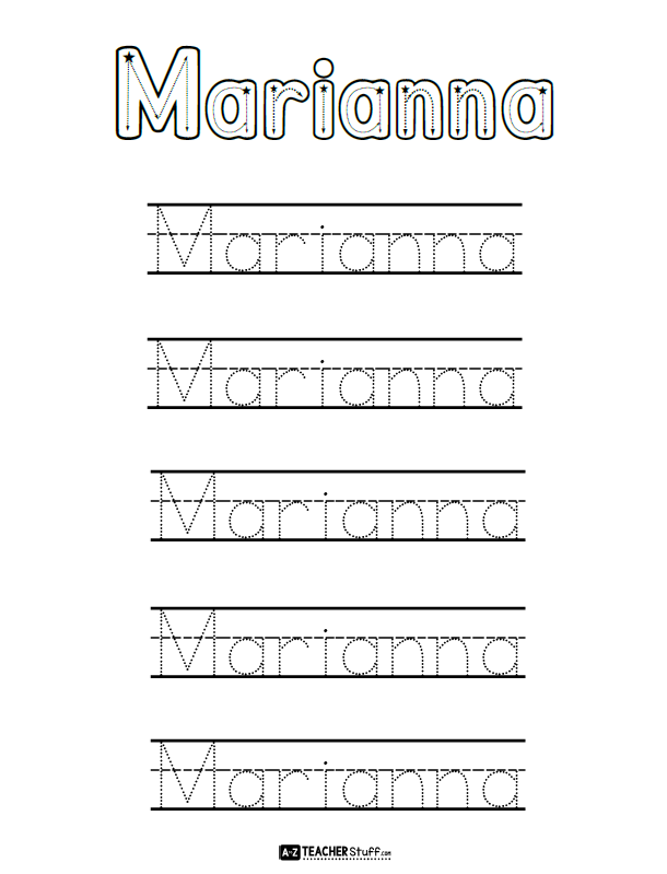 Handwriting Tracing Sheet Maker - A to Z Teacher Stuff