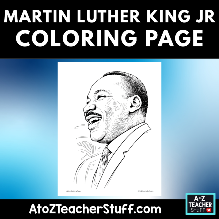 Martin Luther King, Jr. Coloring Page - A to Z Teacher Stuff