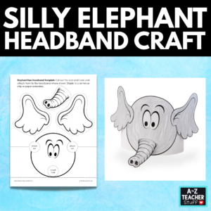 Silly Elephant Ears Headband Cut & Paste Craft - A to Z Teacher Stuff